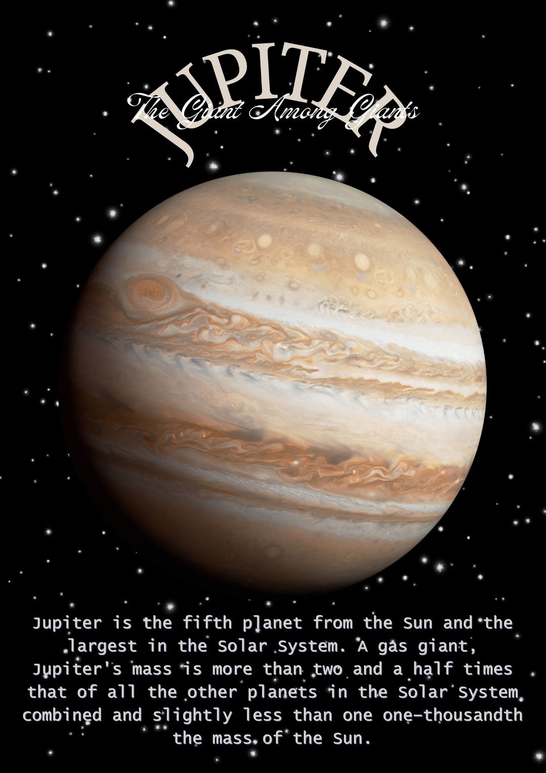 Educational Jupiter Planet Poster - Etsy