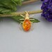 Beetle Brass With Amber Resin Stone Lapel Pin Brooch Pin for Jacket Hat ...