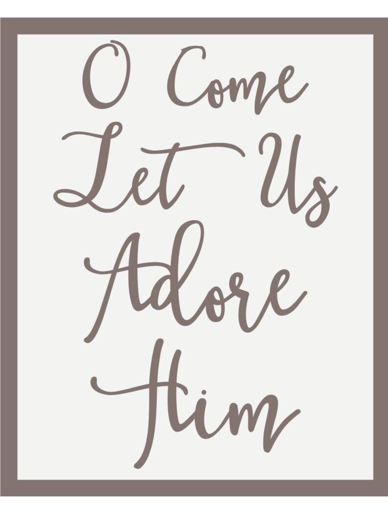 O Come Let Us Adore Him Wooden Christmas Sign - Etsy