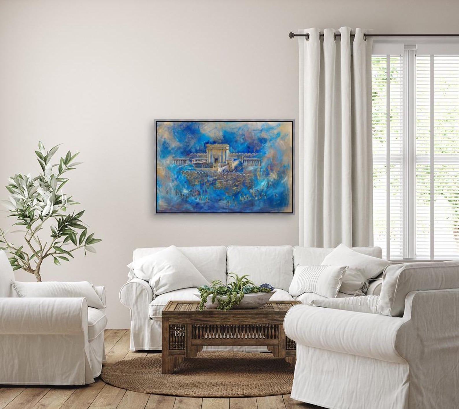 Beit Hamikdash Giclée Print: Jewish Art, Western Wall, Judaica Canvas ...