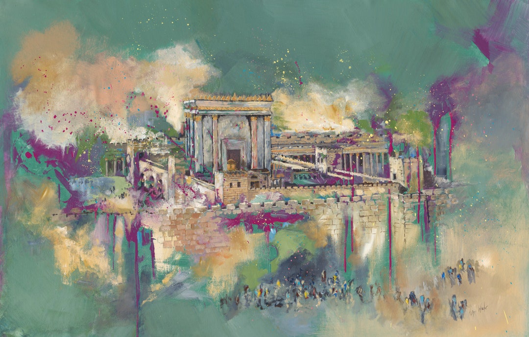 Beit Hamikdash Giclée Canvas Print: Abstract Jewish Art - Etsy