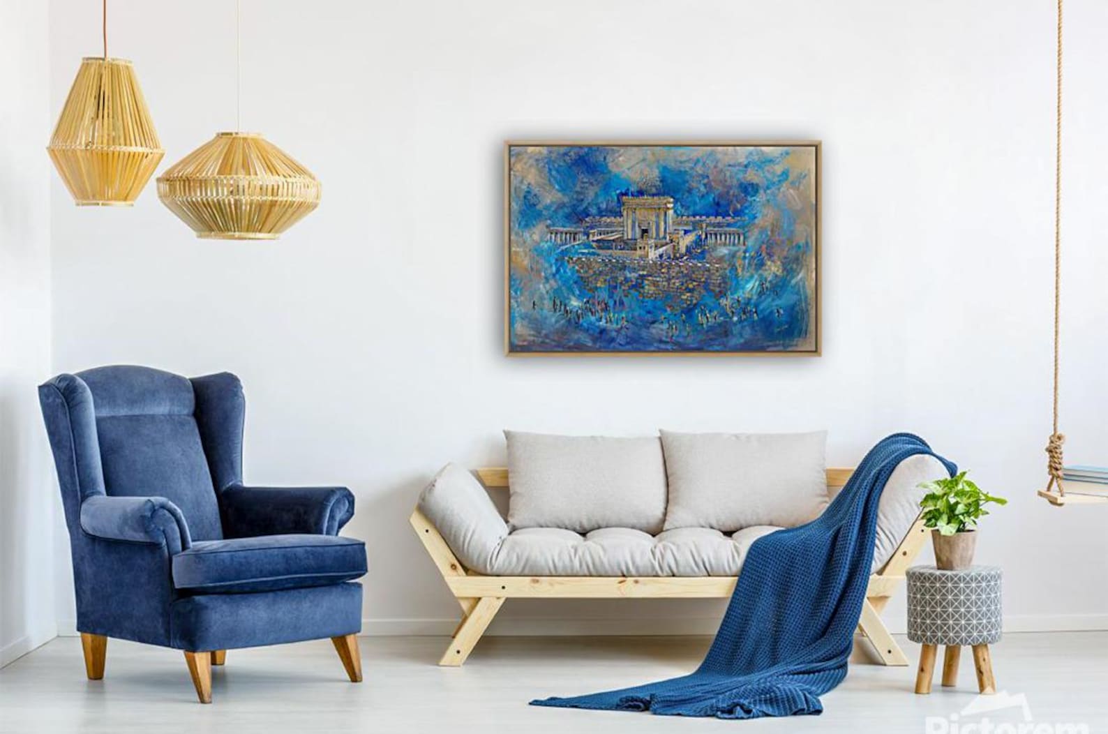 Beit Hamikdash Giclée Print: Jewish Art, Western Wall, Judaica Canvas ...