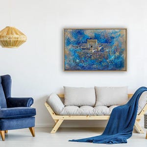 Beit Hamikdash Giclée Print: Jewish Art, Western Wall, Judaica Canvas ...
