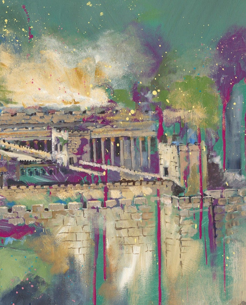 Beit Hamikdash Giclée Canvas Print: Abstract Jewish Art - Etsy