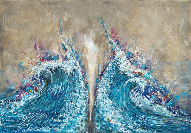 Splitting of the Red Sea Giclée Print: Jewish Biblical Art - Etsy