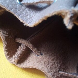 Brown Pouch 14cm, Fabric Pocket for Coins Money Keys Toys Dice Jewelry ...