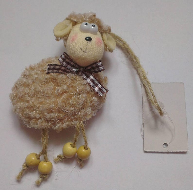 Cute Beige Sheep, Textile Sheep for Hanging (crafts Embellishment ...