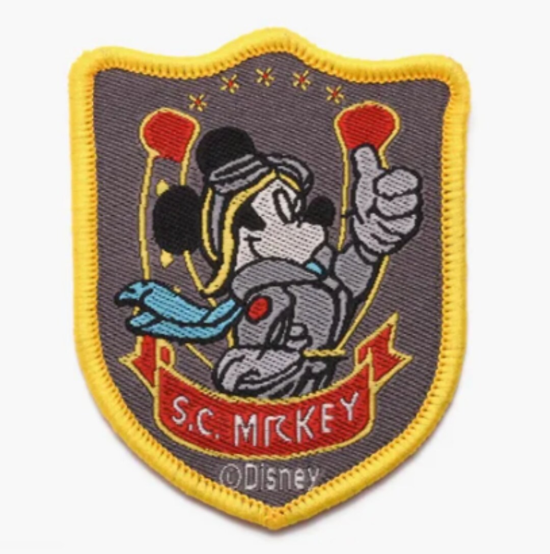 Mickey Pilot Iron on Applique, Mickey Mouse Iron on Patch, Children's ...