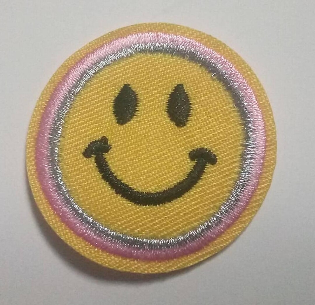 Yellow Smiley Face Iron on Applique, Cute Smile Iron on Patch, Iron-on Application, 5.5x5.4cm - Etsy