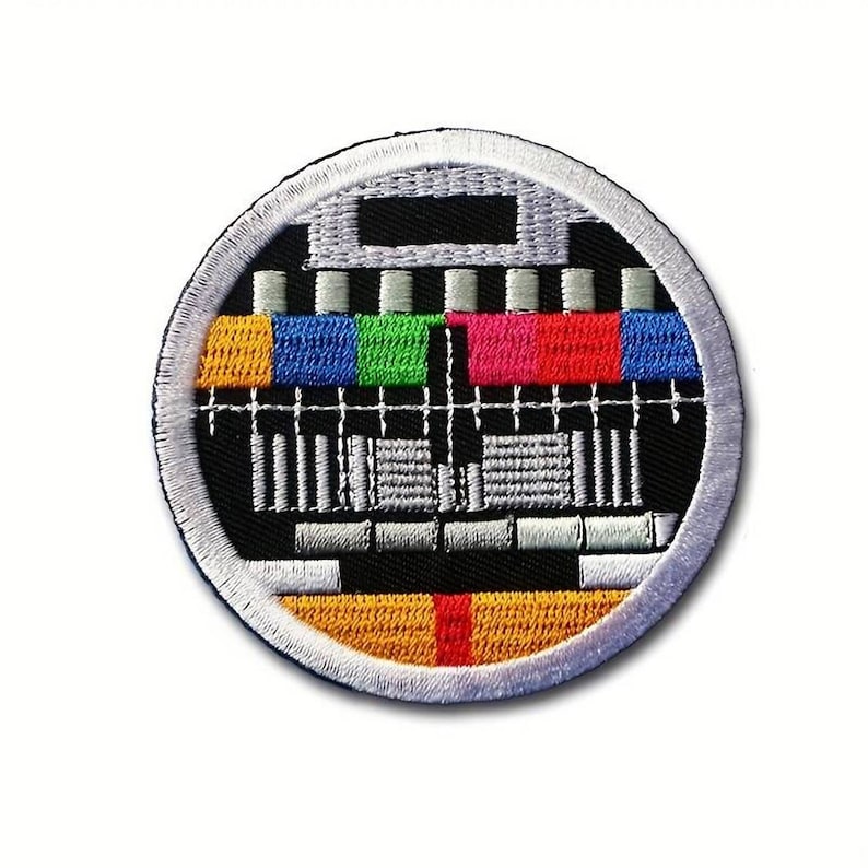 TV Retro Television Iron on Applique, Colorful Iron on Patch, Iron-on ...