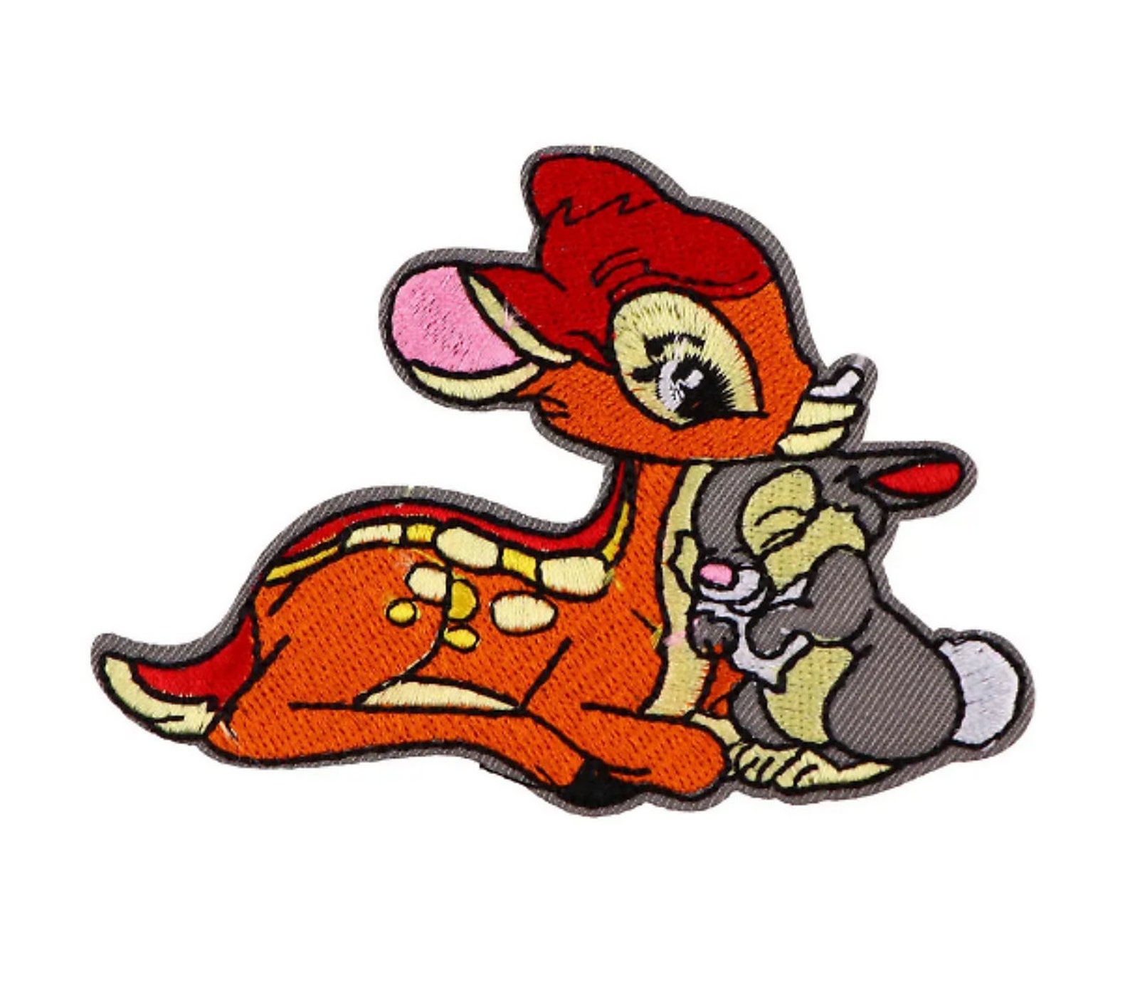 Bambi Doe and Bunny Iron on Applique, Cute Forest Animals Iron on Patch ...