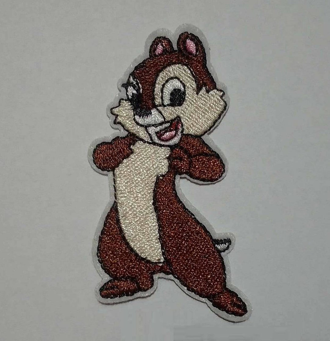 Chip and Dale (chip the Squirrel) Iron on Applique, Cute Forest Animal ...