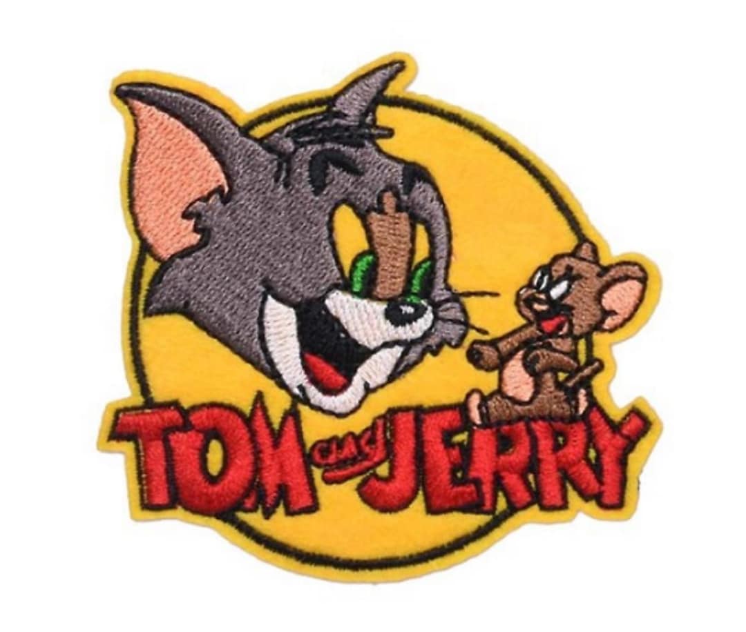 Tom and Jerry Iron on Applique, Cat and Mouse Iron on Patch, Children's ...