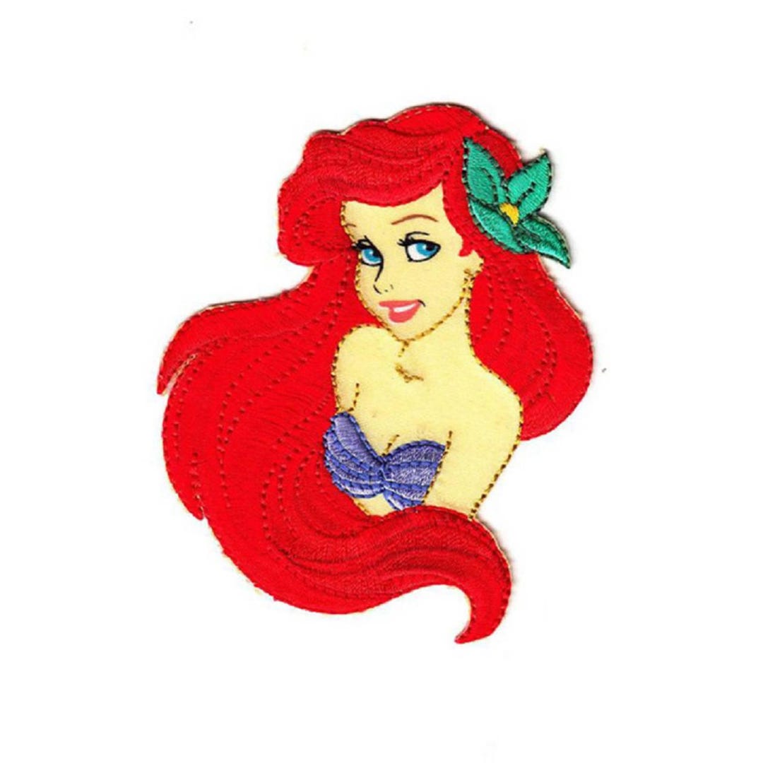 Ariel Princess Iron on Applique, Ariel Iron on Patch, Girl's Iron-on ...