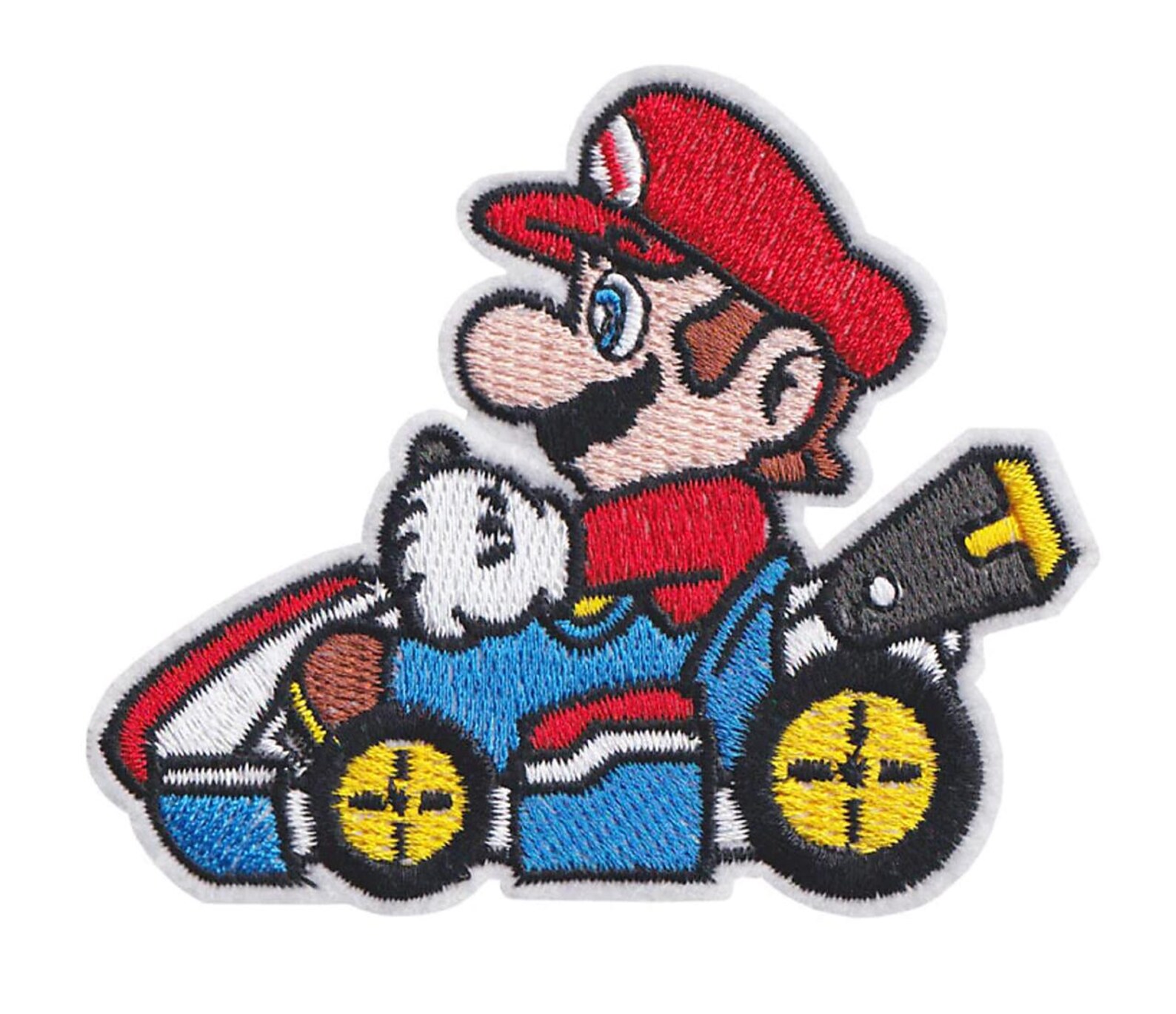 Super Mario in the Car Iron on Applique, Iron on Patch, Children's Iron ...