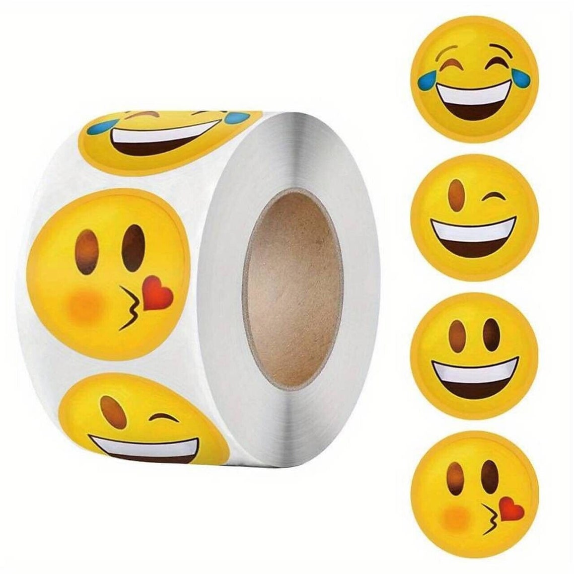 Yellow Smiley Sticker 20pcs, Cute Funny Crazy Smile Self-adhesive ...