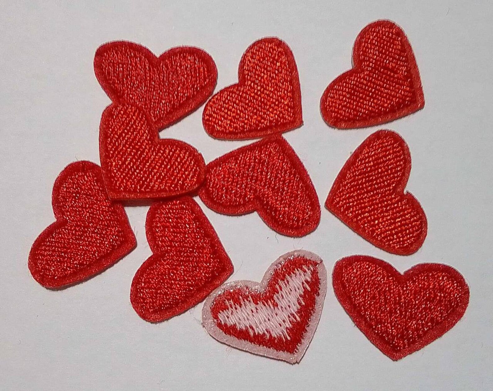 Mini Red Heart Iron on Applique, Cute Heart Iron on Patch, Iron-on ...