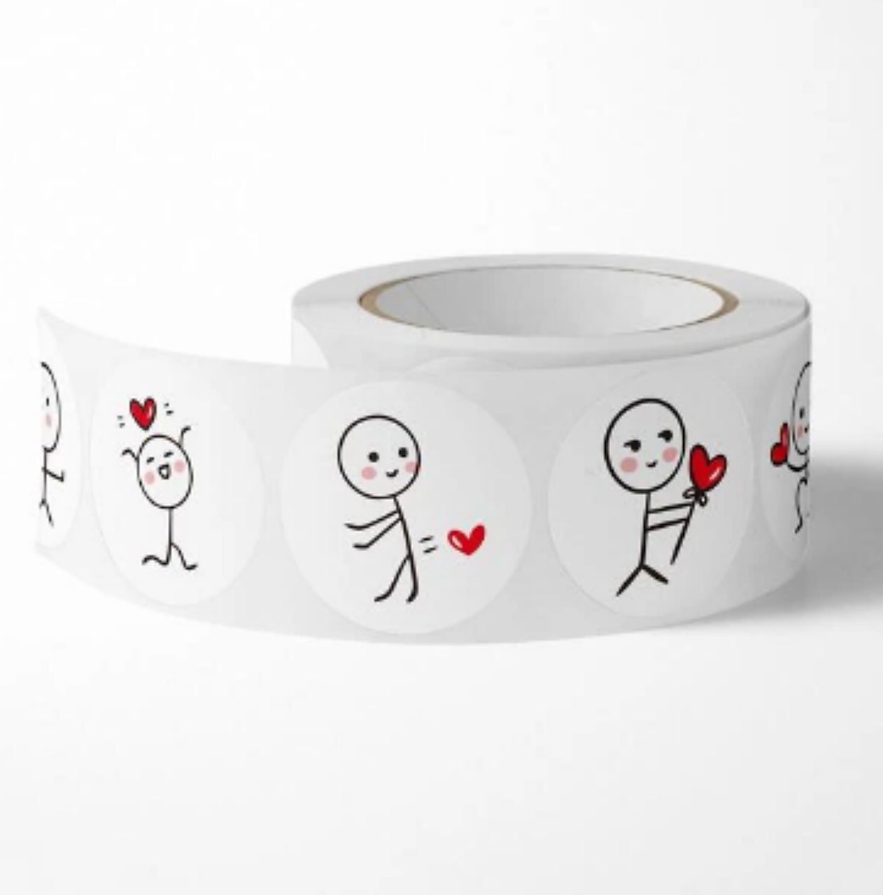 Stick Man Sticker, Cute Figures With Heart Self-adhesive Stickers - Etsy