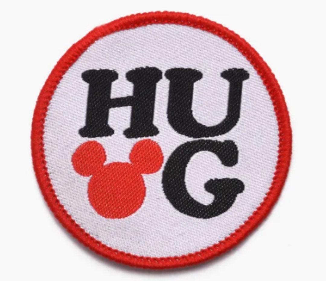Hug Iron on Applique, Mickey Mouse Iron on Patch, Children's Round Iron ...
