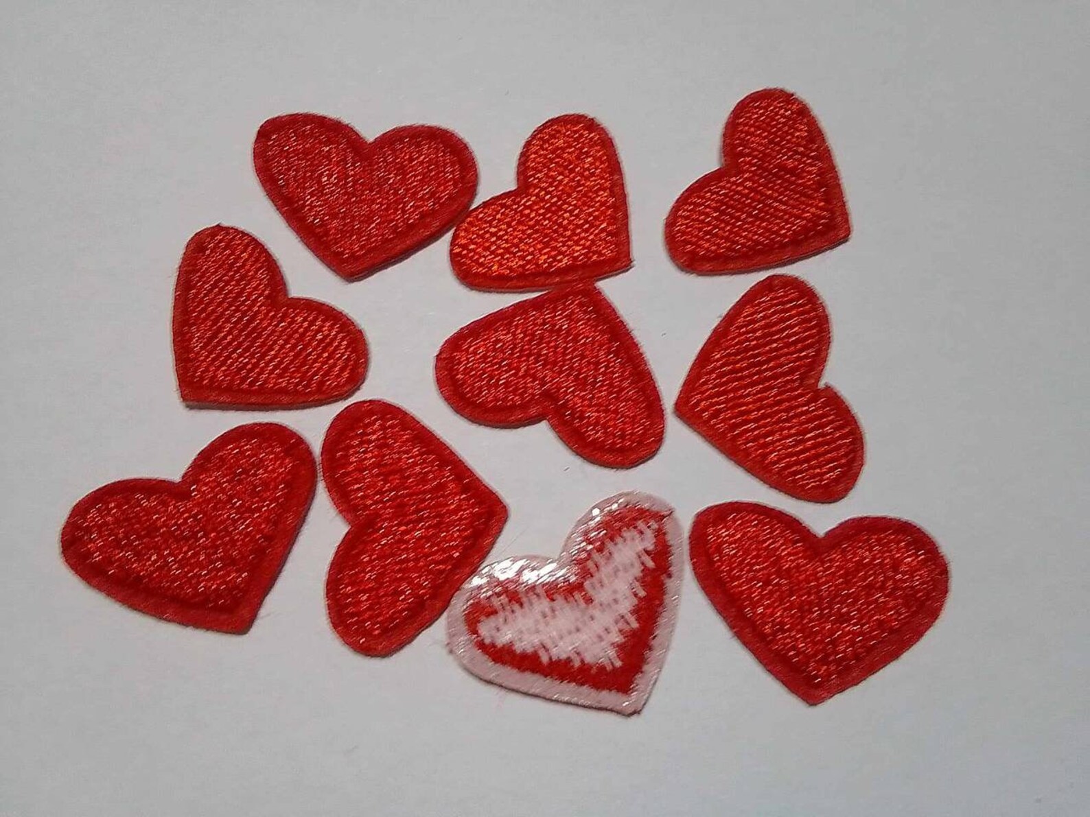 Mini Red Heart Iron on Applique, Cute Heart Iron on Patch, Iron-on ...