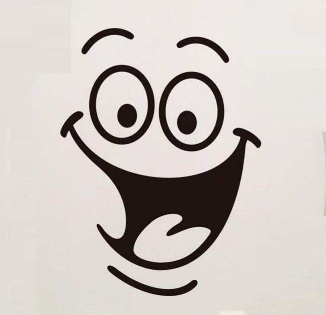 Smile Sticker, Crazy Face Self-adhesive Stickers, 22x20cm - Etsy