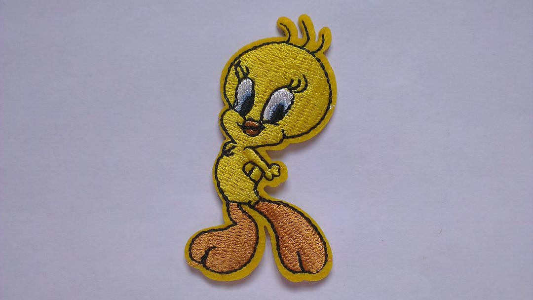 Tweety Chick Iron on Applique, Cute Yellow Chick Iron on Patch ...