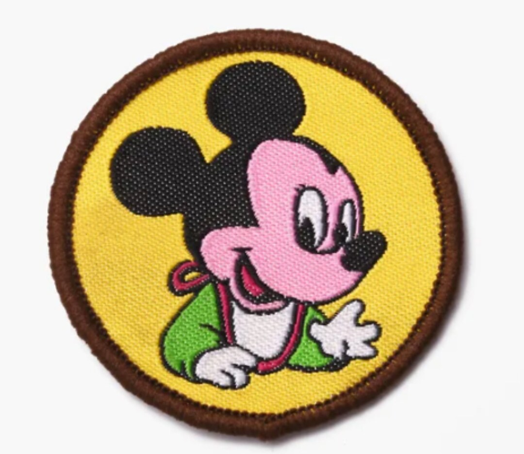 Mickey Mouse Iron on Applique, Cute Baby Mouse Iron on Patch, Children ...