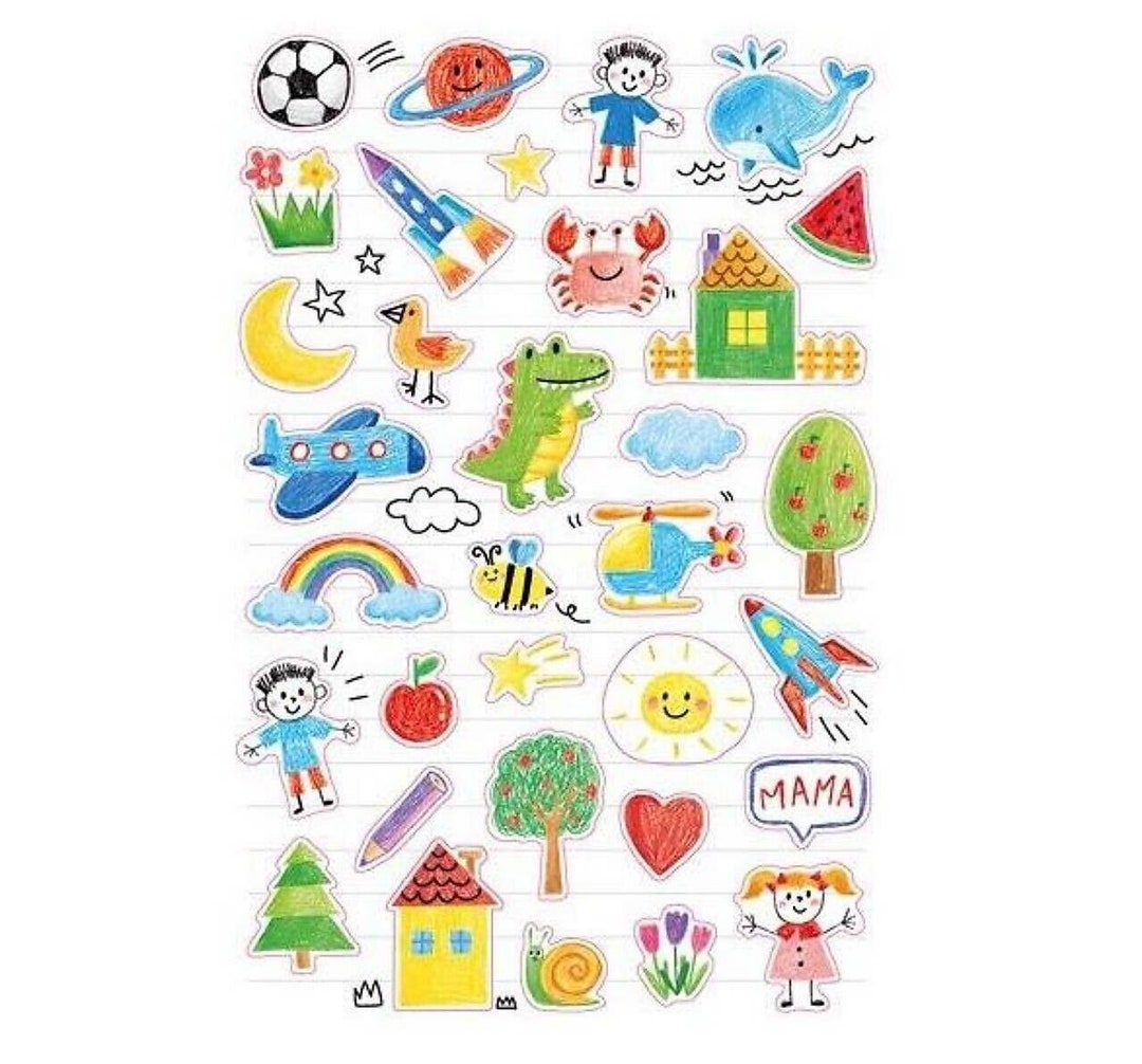 Colorful Happy Funny Pictures Sticker, Holidays Self-adhesive Stickers ...