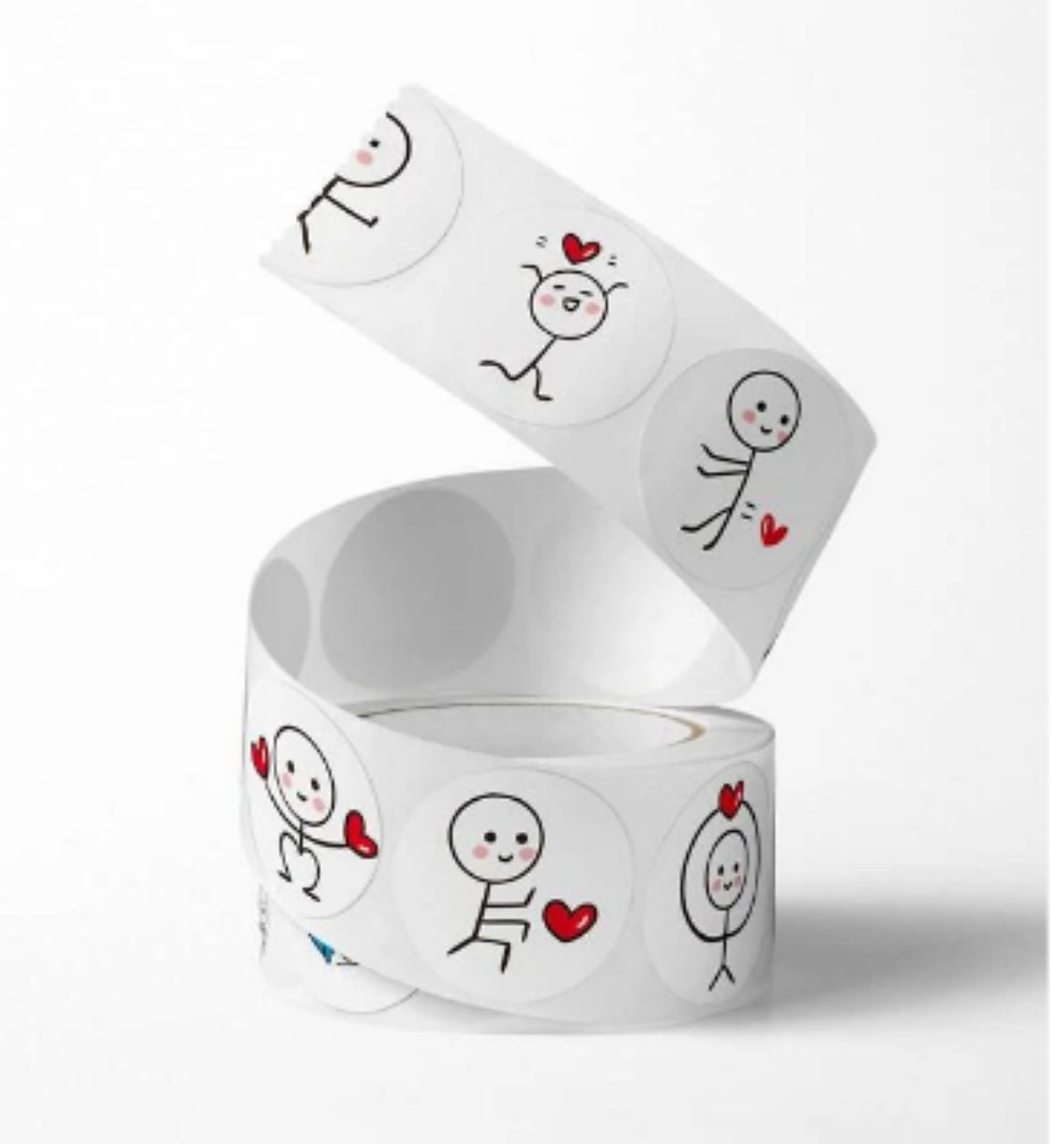 Stick Man Sticker, Cute Figures With Heart Self-adhesive Stickers - Etsy