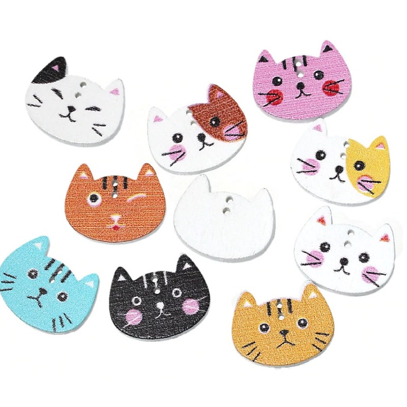 Cat Buttons - Etsy