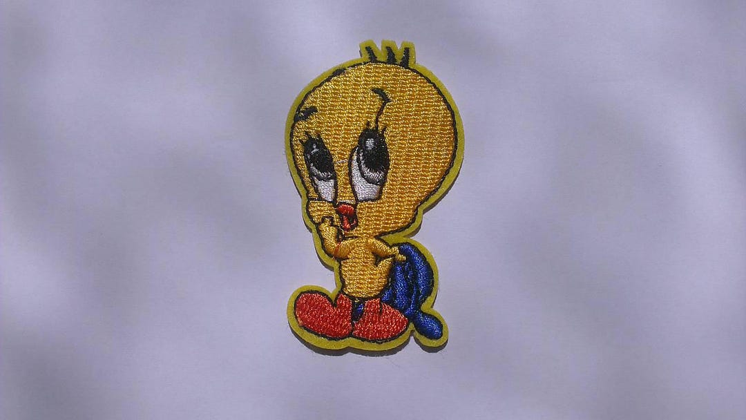 Tweety Chick Iron on Applique, Cute Yellow Chick Iron on Patch ...