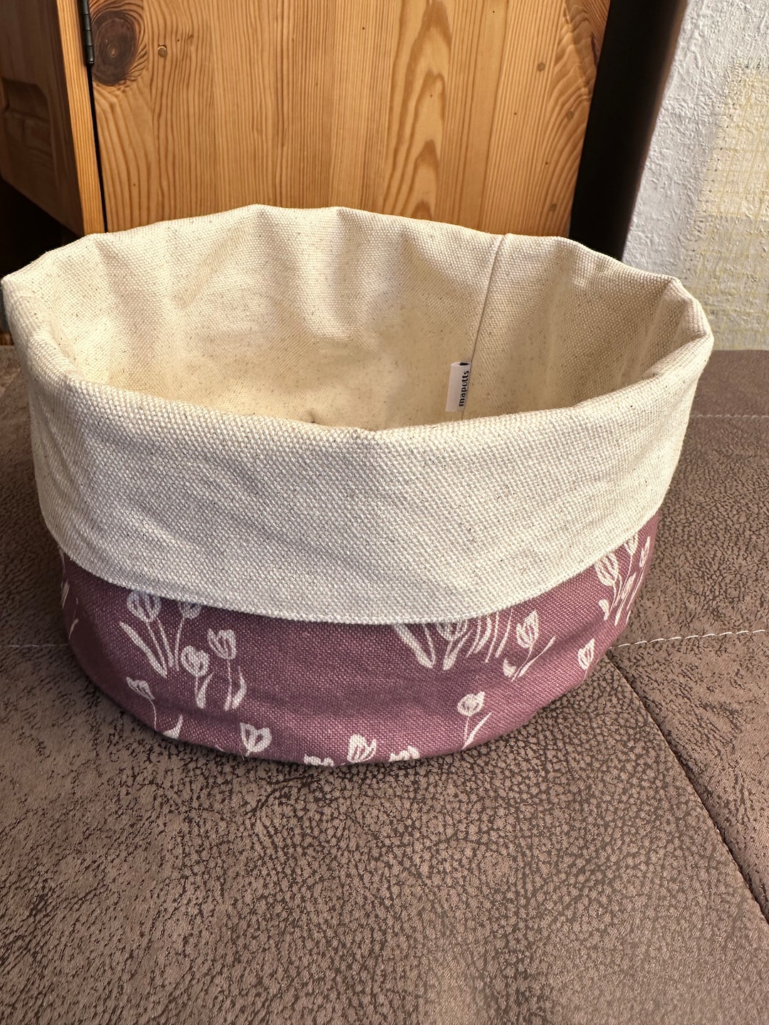Reversible Basket Made of Fabric, Bread Basket, Fabric Basket, Utensil ...