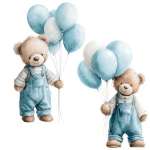 Teddy Bear Clipart Bundle 31 PNG | Nursery Clip Art Set | Digital ...