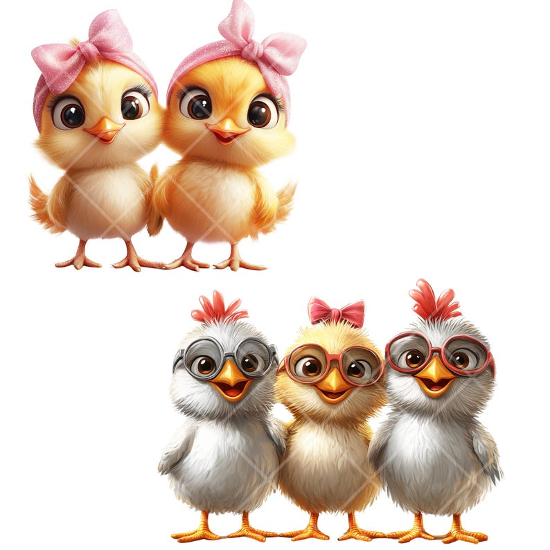 14 PNG Cliparts ,cute Little Chicks, Funny Chicken Illustrations ...