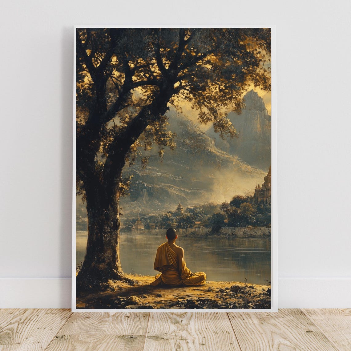 Buddha Bodhi Tree Art Print: Spiritual Meditation Decor (digital ...