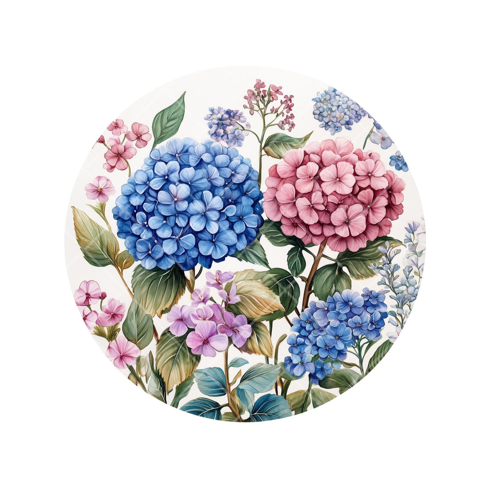 Watercolor Floral Circle Clipart: PNG Flower Frames (digital Download ...