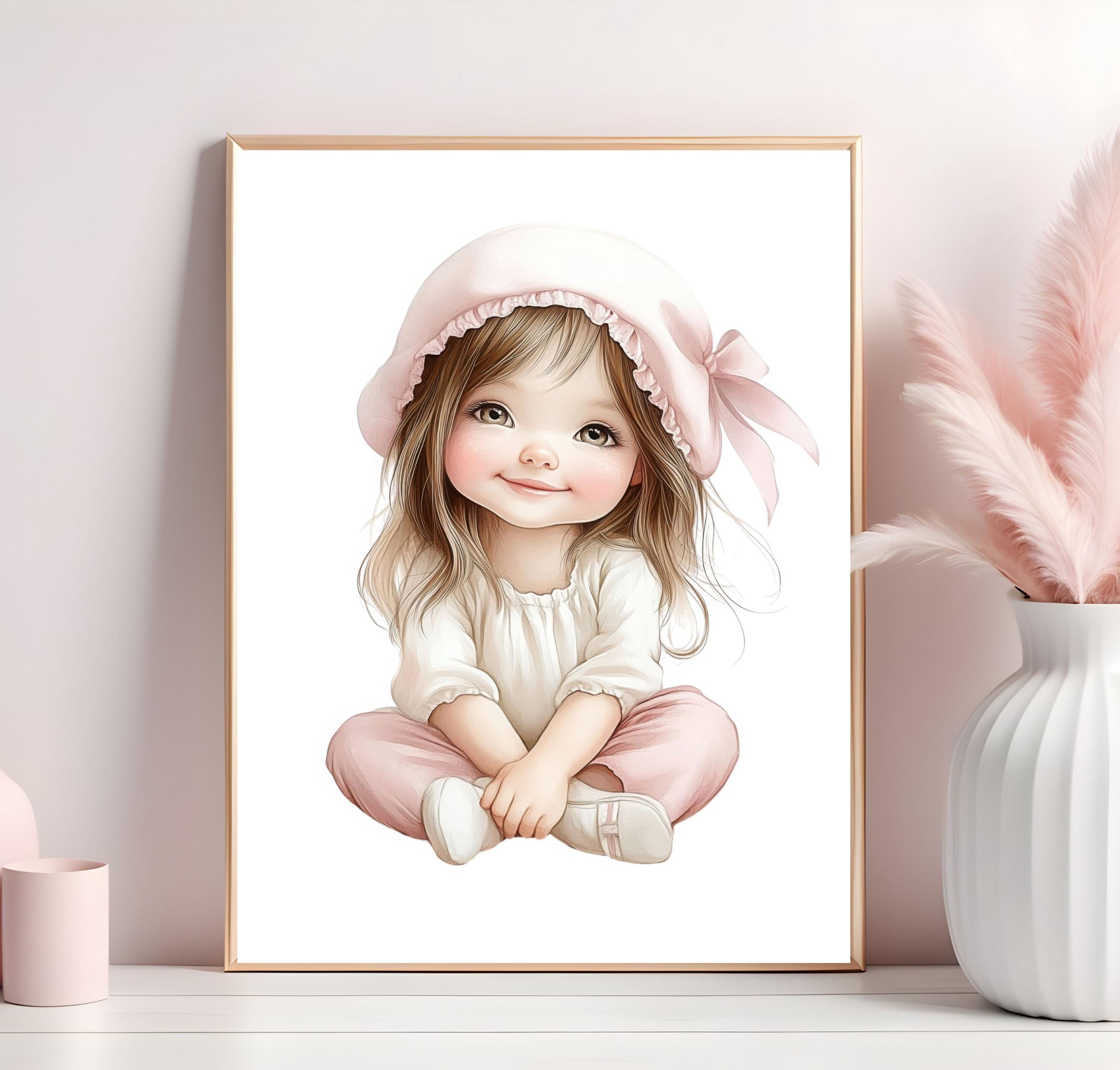 Sweet Little Girl Printable Poster - Nursery Wall Art Decor, Toddler ...