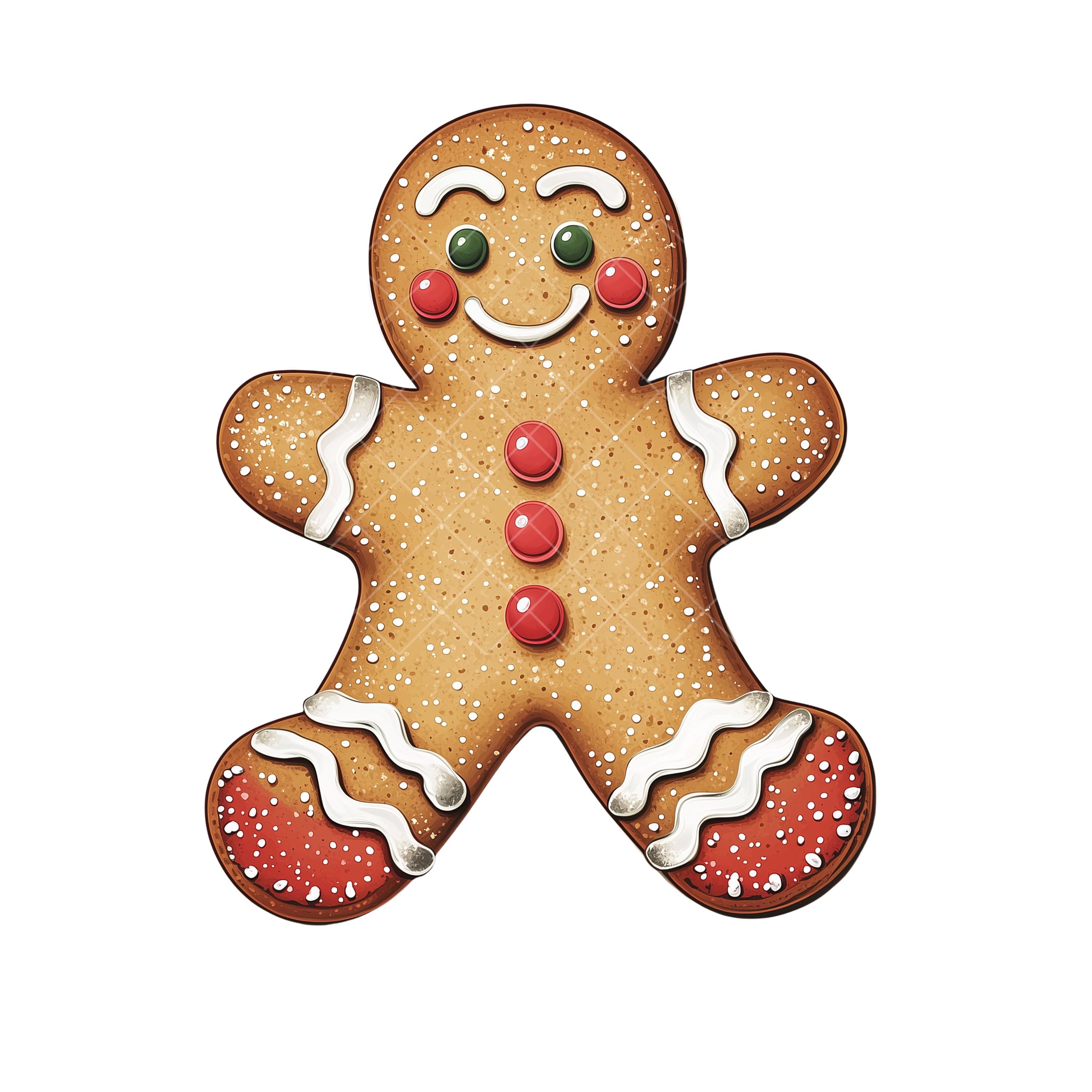 Christmas Clipart Set: Gingerbread & Holiday Decorations (12 PNG ...
