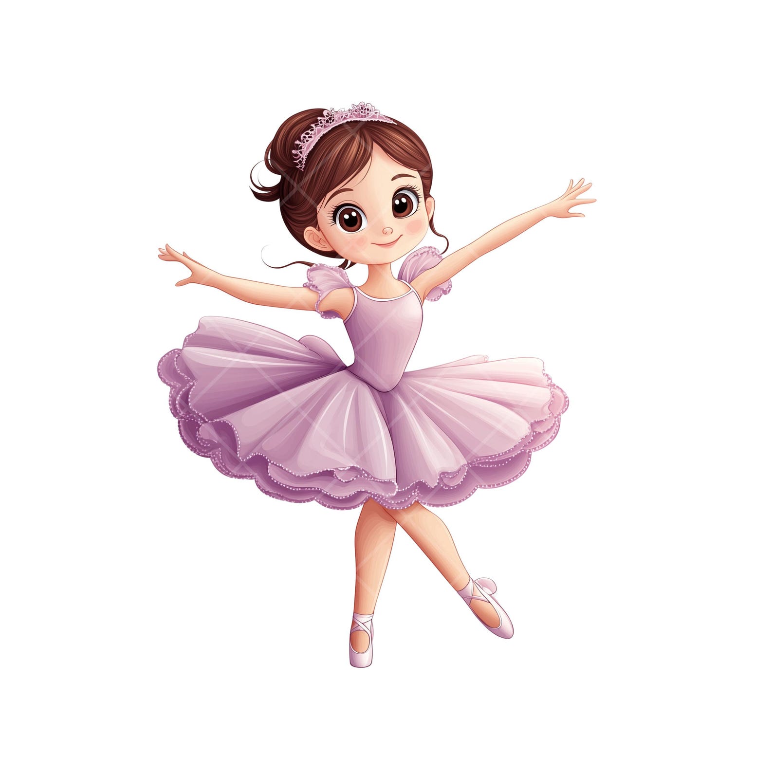 8 Little Girl Ballerina Clipart, Ballet Dancer, Printable Clipart, PNG ...