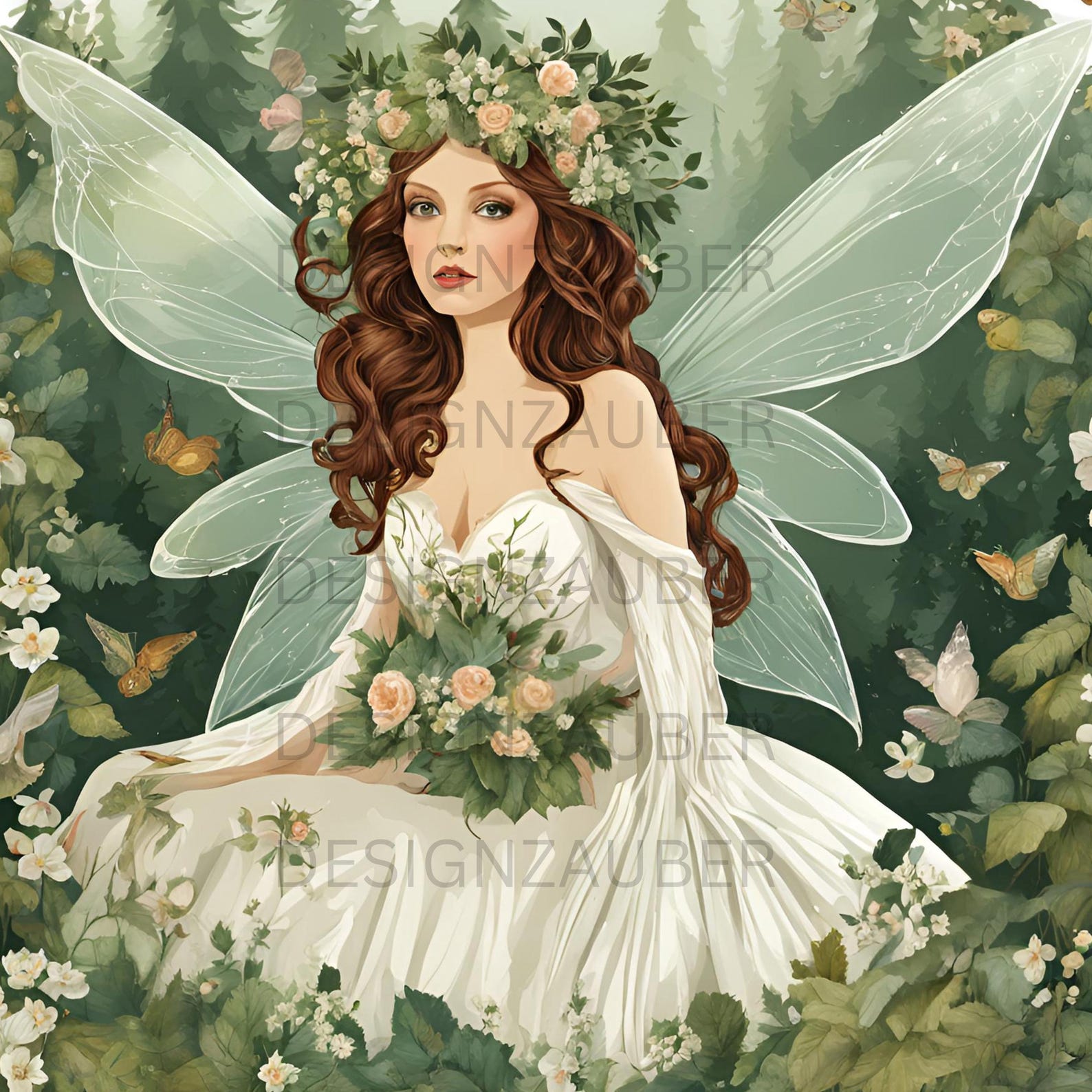 7 Forest Fairy Clipart, Scrapbooking Fairy Magical, Fantasy ...