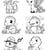 8 Pages Digital Coloring Pages Printable for Kids Instant PNG Download ...
