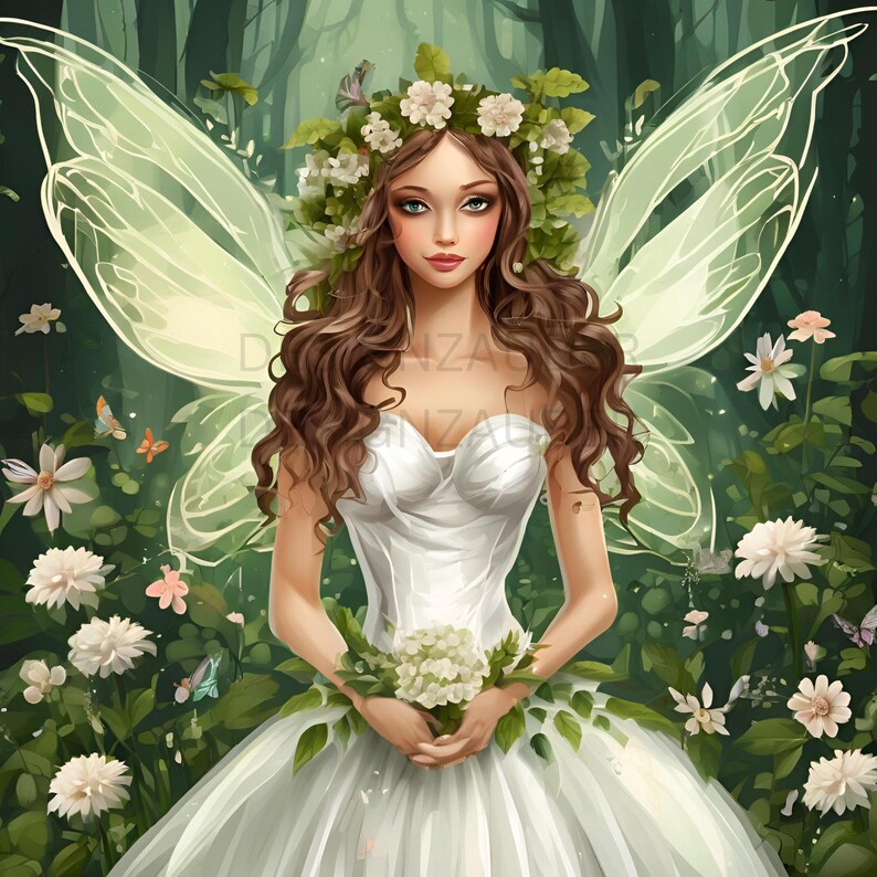 7 Forest Fairy Clipart, Scrapbooking Fairy Magical, Fantasy ...