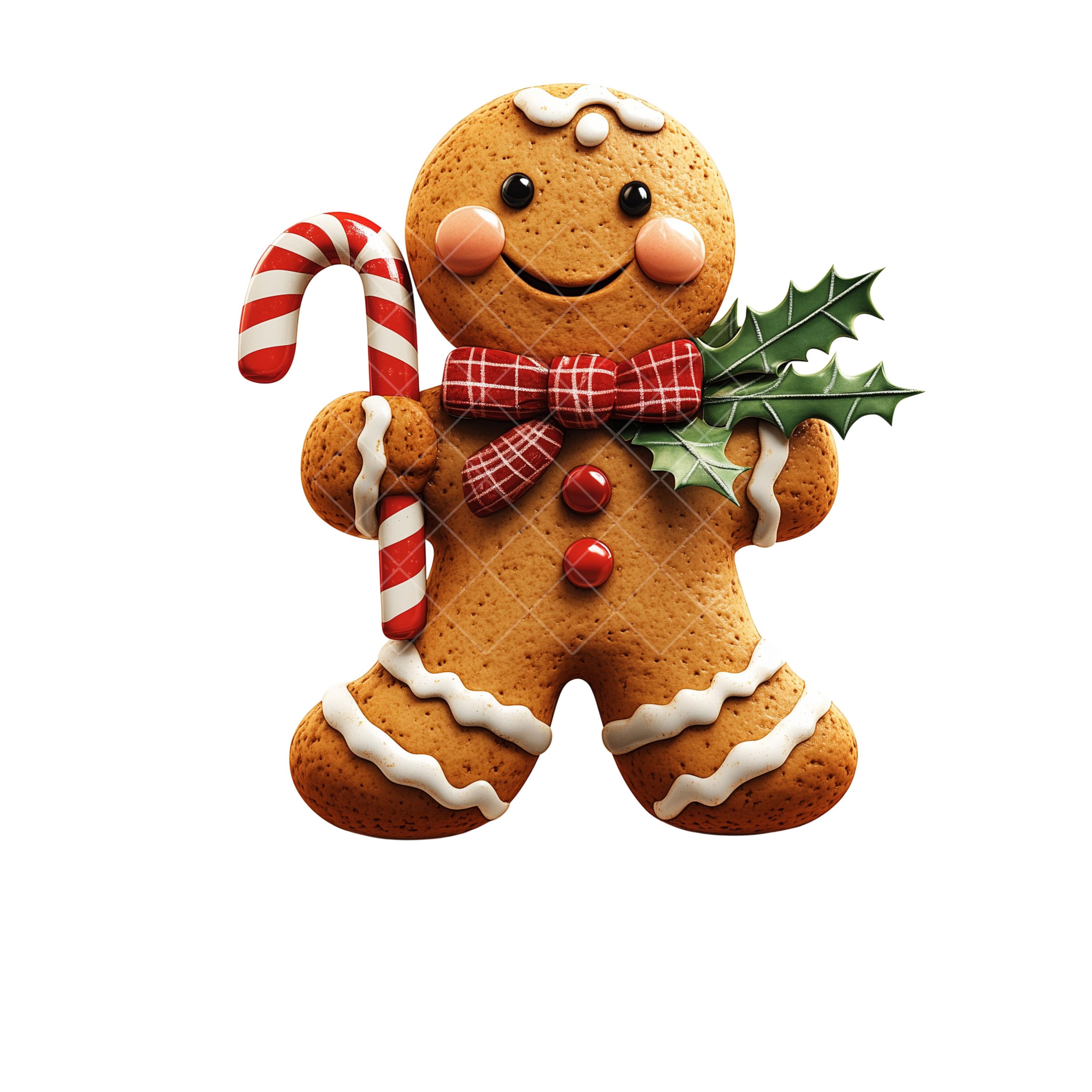 Christmas Clipart Set: Gingerbread & Holiday Decorations (12 PNG ...