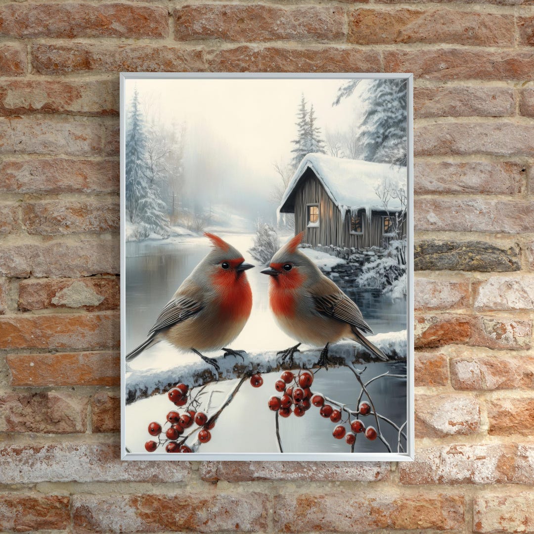 Charming Bird Landscape Digital Poster Download, Animal Print, Bird ...