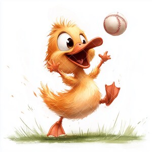 Cute Baseball Duck Clipart – 10 Fun Cartoon Duck Illustrations for Kids ...