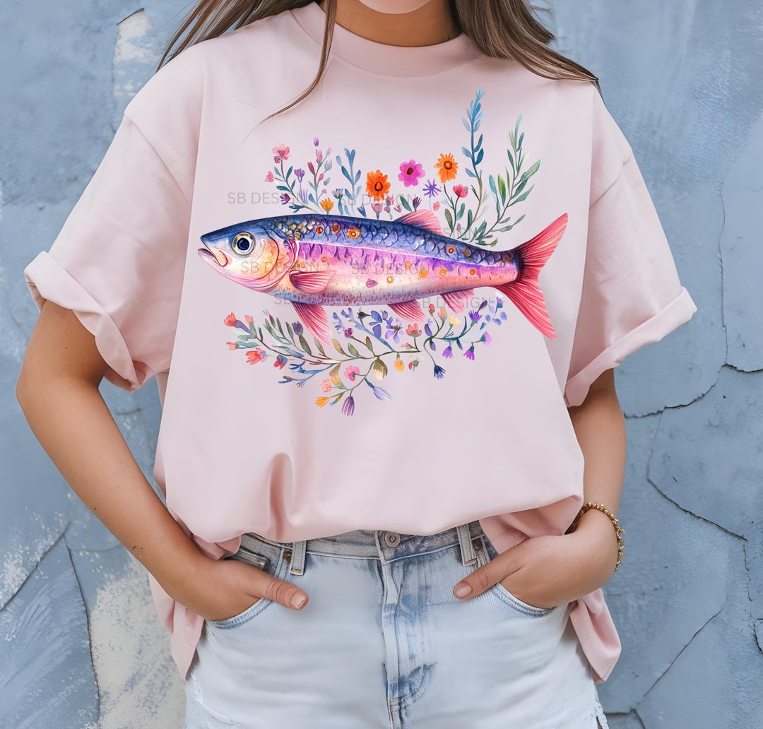 Floral Fish PNG – Aesthetic Wildflower Fish PNG – Flower Fish Clipart ...