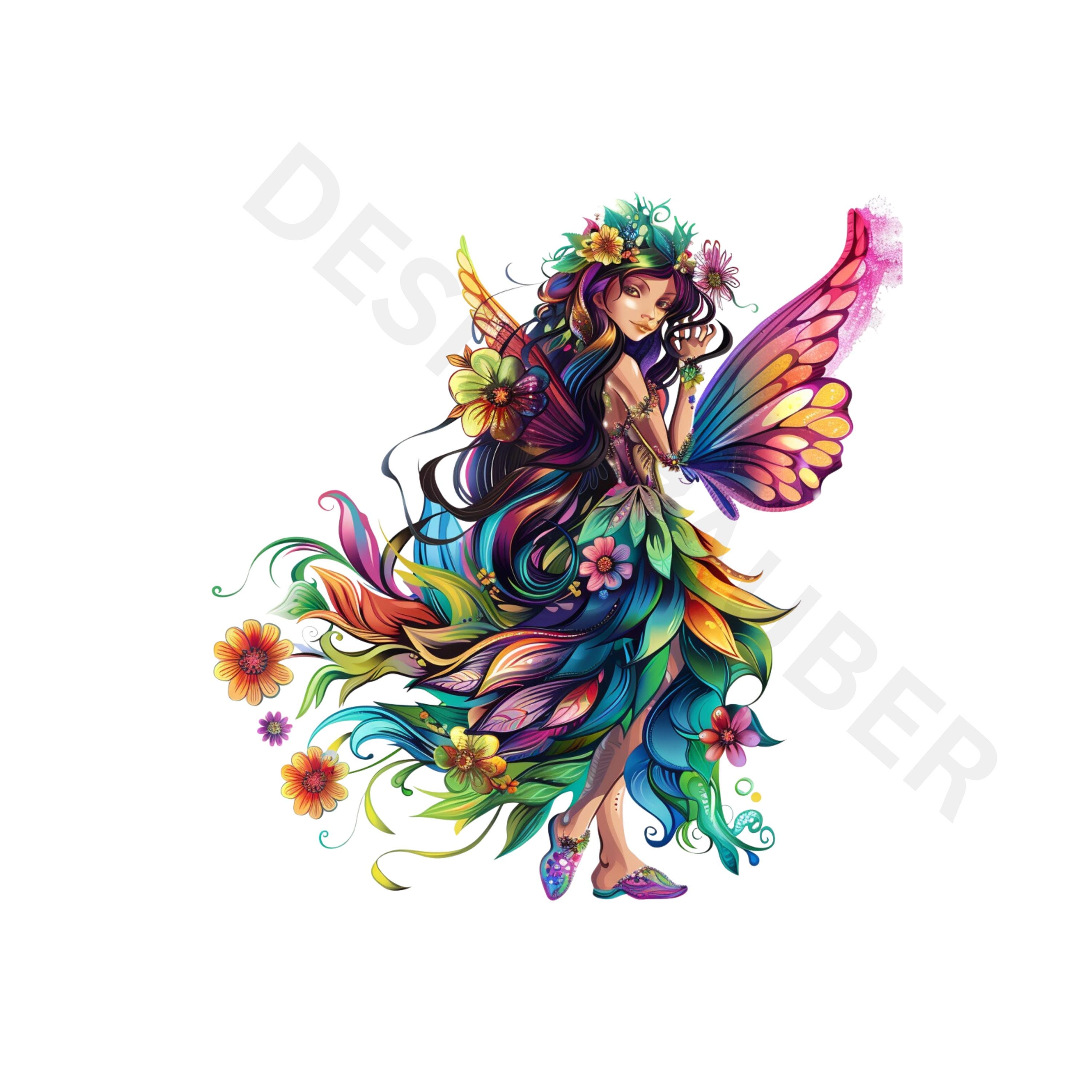 5 Forest Fairy Clipart, Scrapbooking Fairy Magical, Fantasy ...