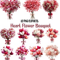 LOVE & FLORAL, Watercolor Flowers, Watercolor LOVE Flowers, Valentine ...