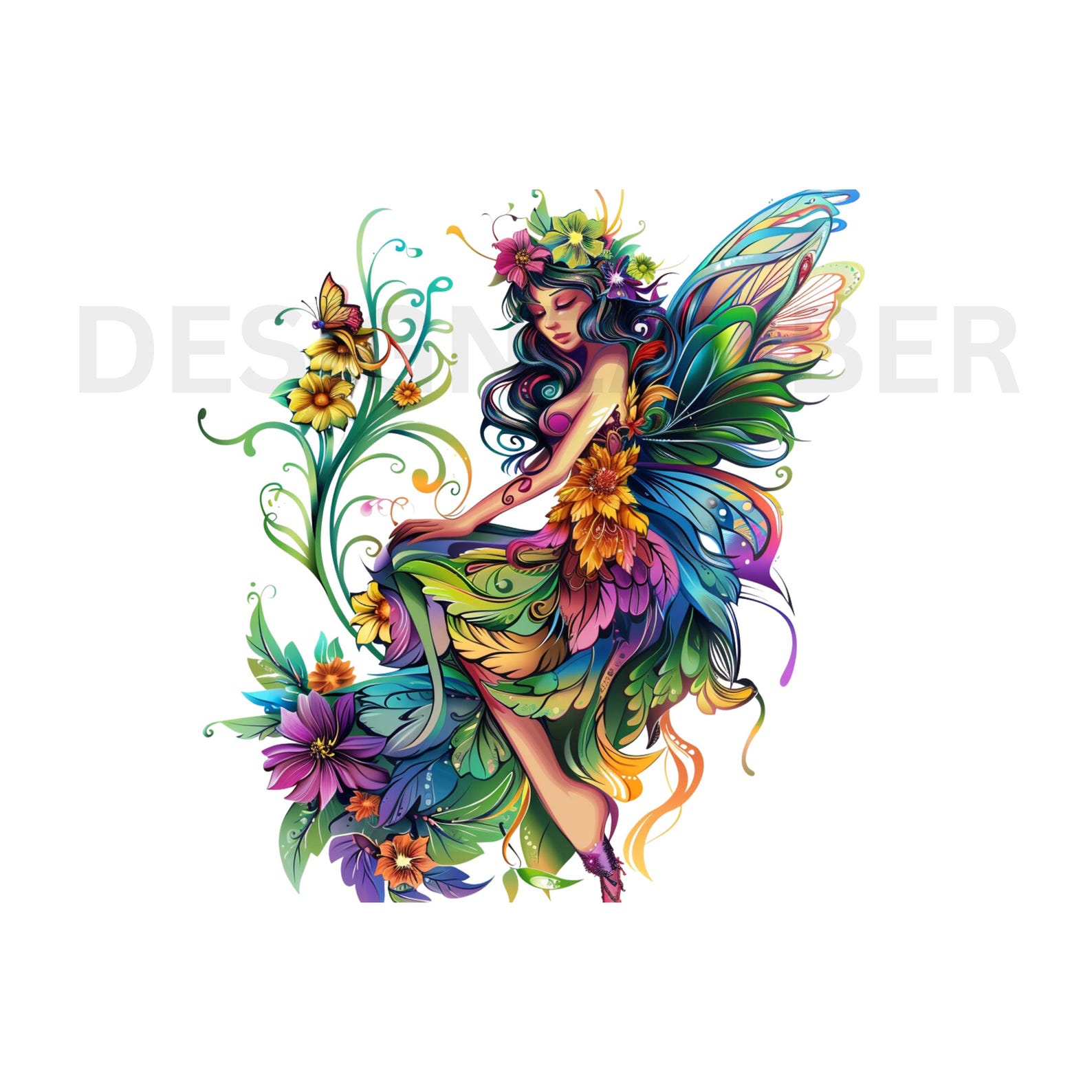 5 Forest Fairy Clipart, Scrapbooking Fairy Magical, Fantasy ...