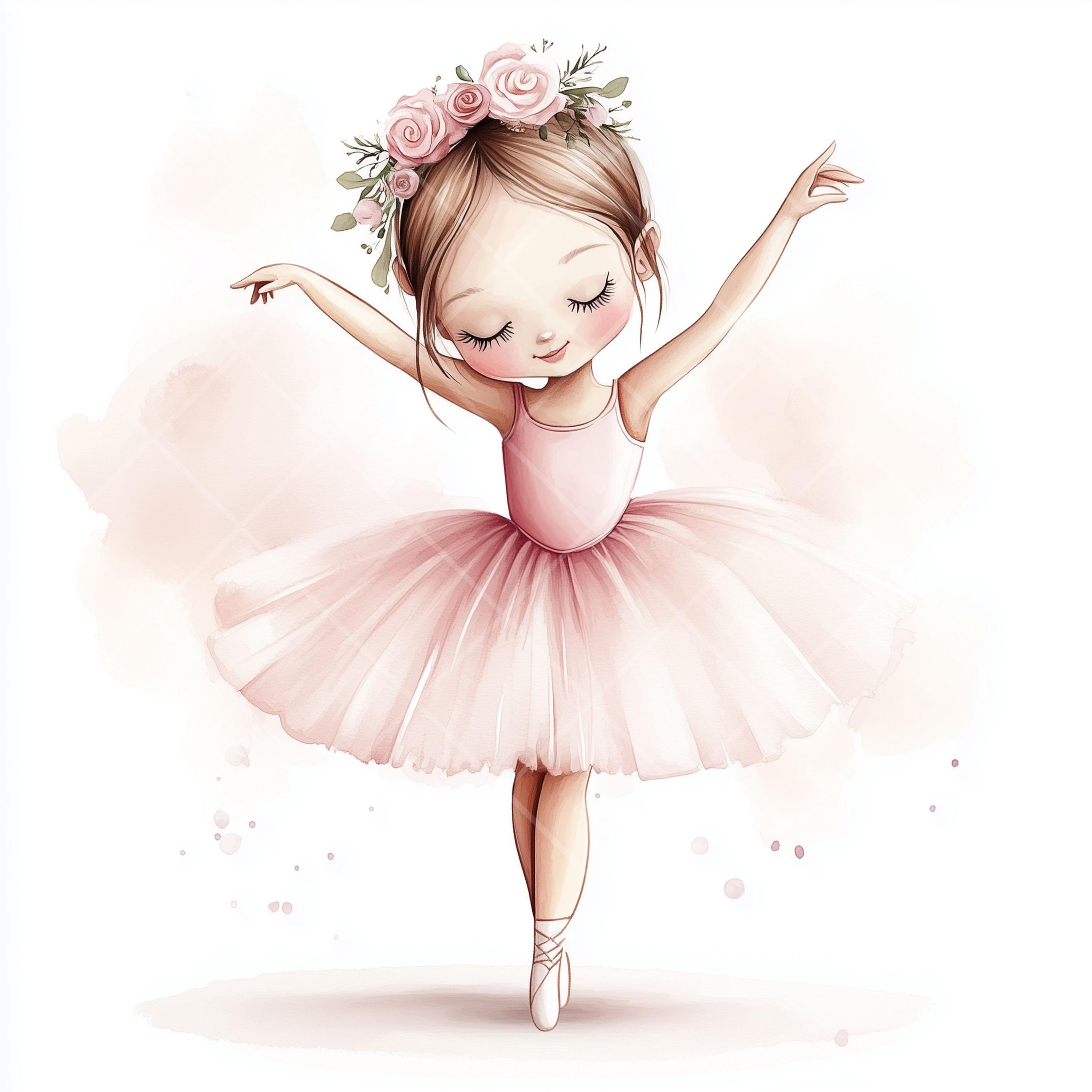 Ballerina Clipart: Little Girl Ballet Dancer (digital Download) - Etsy